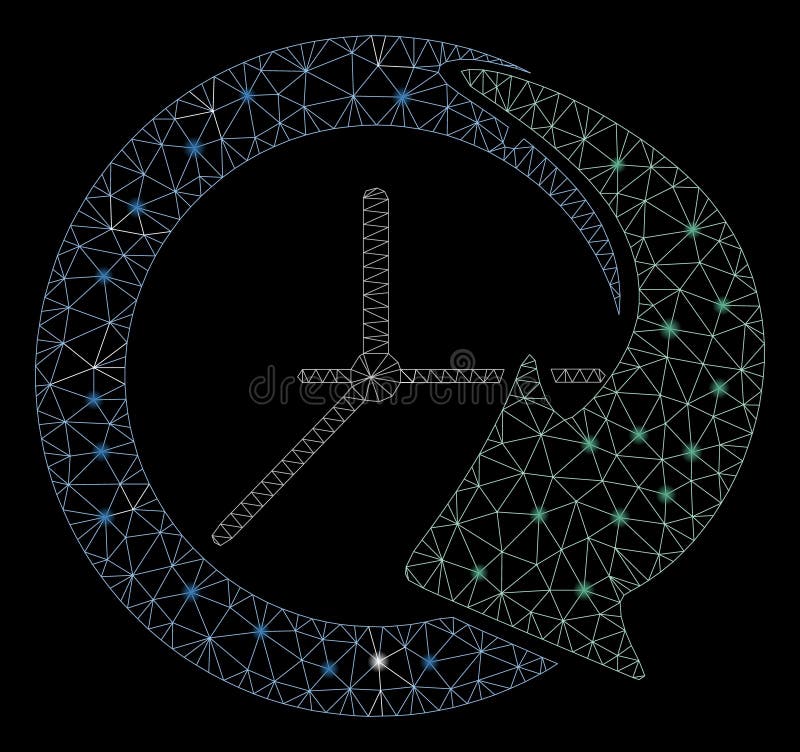 Flare Mesh Network Time Schedule with Flare Spots Stock Vector ...