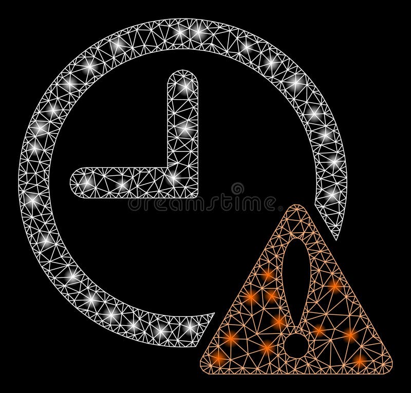 Flare Mesh Network Time Warning with Flare Spots Stock Vector ...