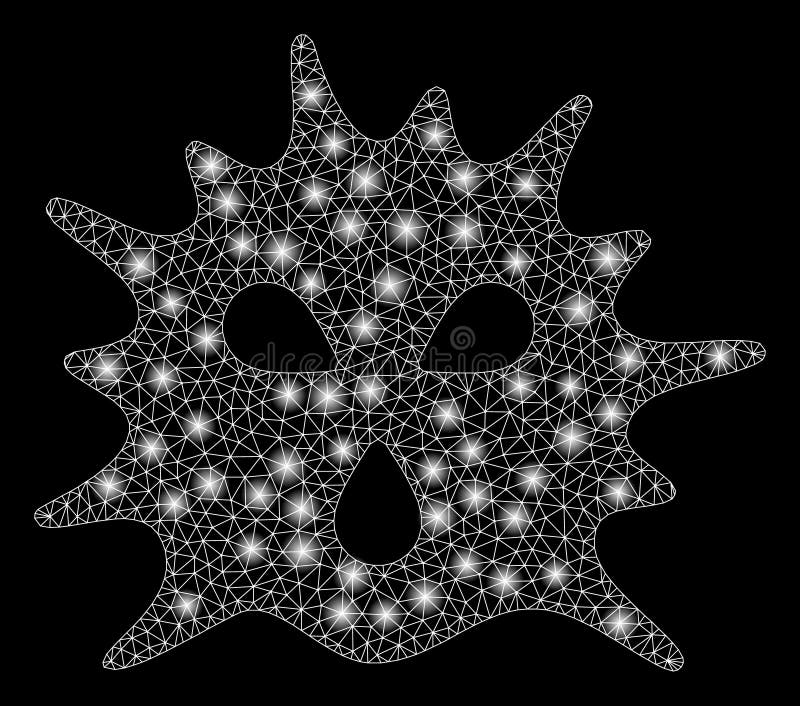 Flare Mesh Network Virus Structure with Flare Spots Stock Vector ... Flare Mesh Network Virus Structure with Flare Spots Stock Vector ...