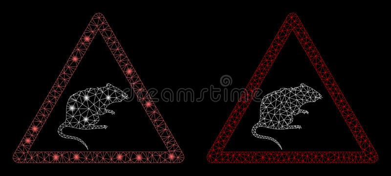 Flare Mesh 2D Rat Warning with Flare Spots Stock Vector - Illustration ...