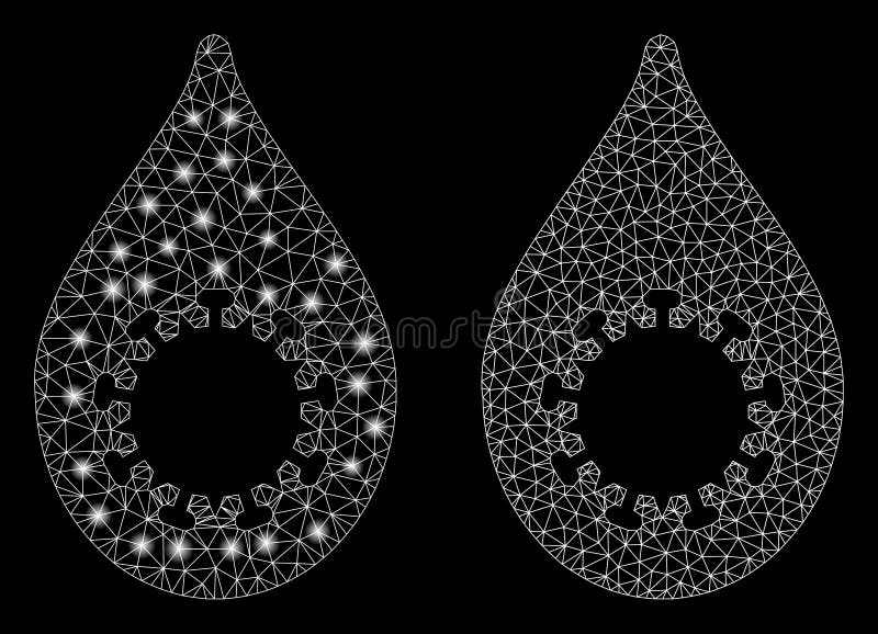 Flare Mesh Carcass Virus Drop with Flare Spots Stock Vector ... Flare Mesh Carcass Virus Drop with Flare Spots Stock Vector ...