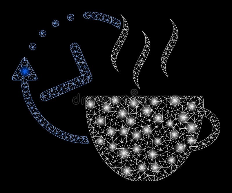 Flare Mesh Wire Frame Coffee Break with Flare Spots Stock Illustration ...