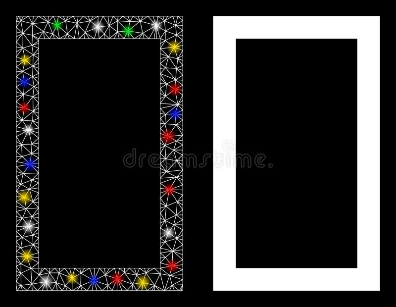 Flare Mesh Wire Frame Contour Rectangle Icon with Flare Spots Stock ... Flare Mesh Wire Frame Contour Rectangle Icon with Flare Spots Stock ...