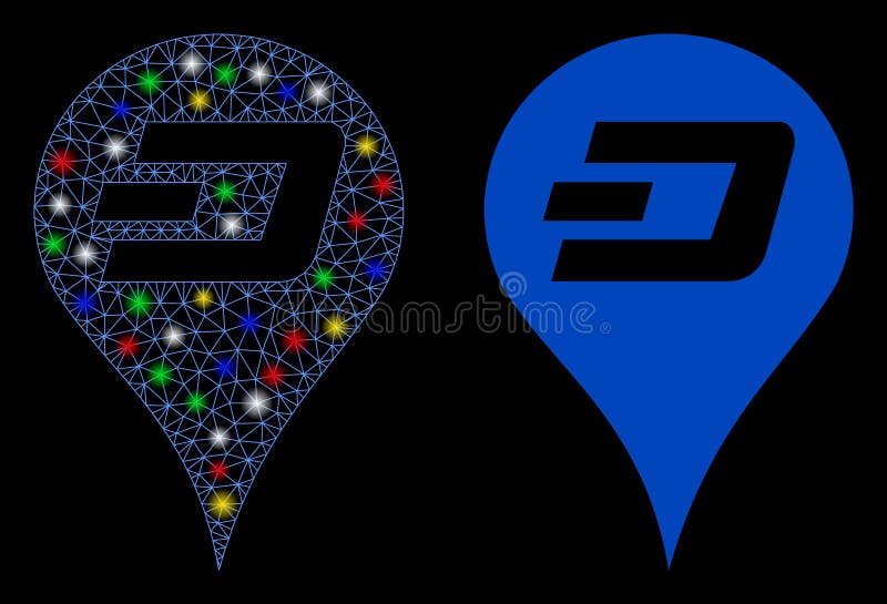 Flare Mesh Wire Frame Dashcoin Map Pointer Icon with Flare Spots ... Flare Mesh Wire Frame Dashcoin Map Pointer Icon with Flare Spots ...