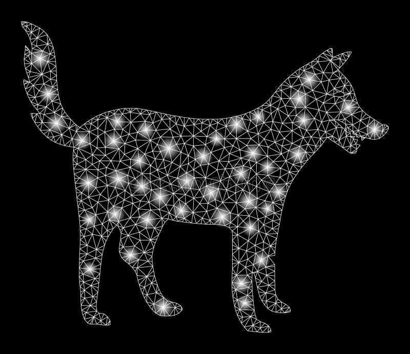 Flare Mesh Wire Frame Dog with Flare Spots Stock Illustration ...