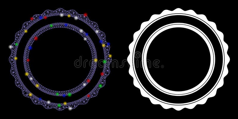 Flare Mesh Wire Frame Double Rosette Circular Frame Icon with Flare ... Flare Mesh Wire Frame Double Rosette Circular Frame Icon with Flare ...