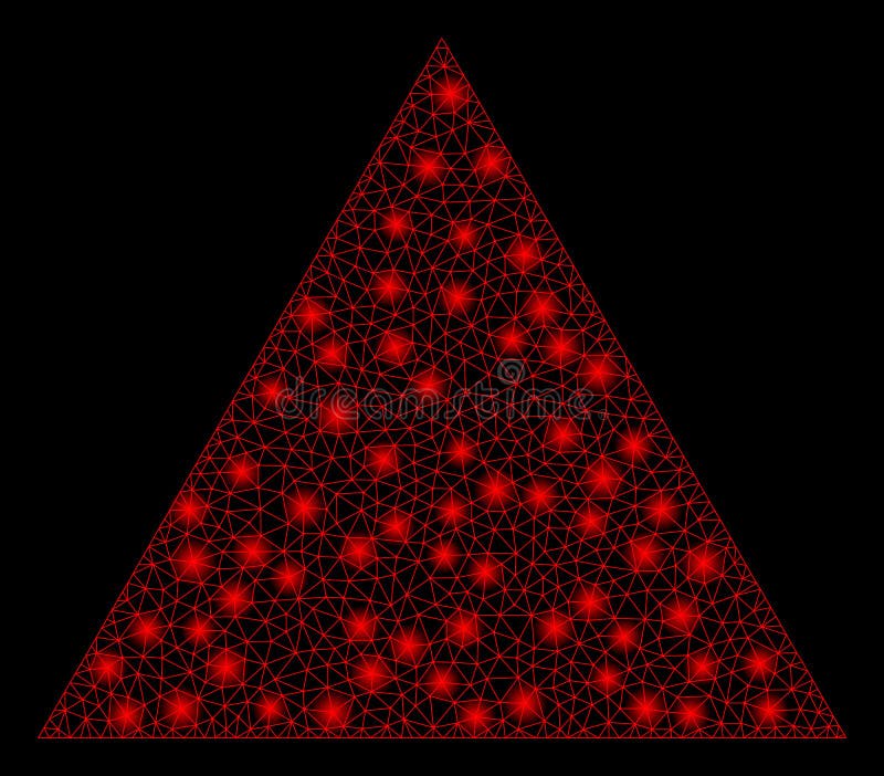Flare Mesh Wire Frame Filled Triangle with Flash Spots Stock Vector ...