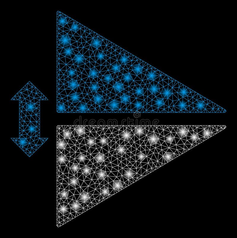 Flare Mesh Wire Frame Flip Vertically with Flare Spots Stock Vector ...