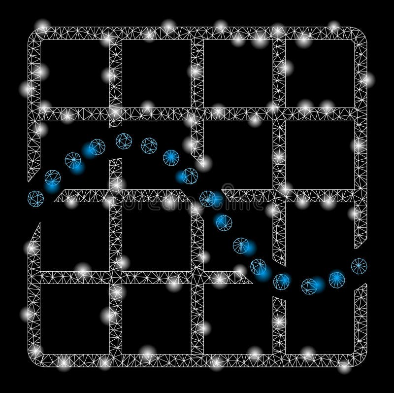 Flare Mesh Wire Frame Function Chart with Flare Spots Stock Vector ...
