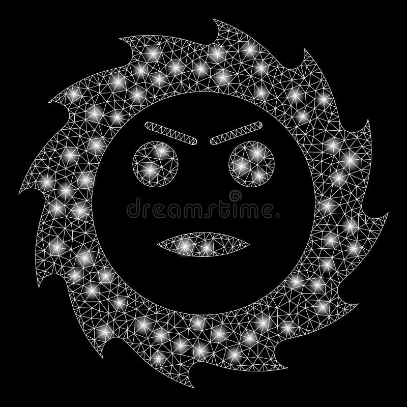 Flare Mesh Wire Frame Gear Angry Smiley with Flare Spots Stock Vector ... Flare Mesh Wire Frame Gear Angry Smiley with Flare Spots Stock Vector ...