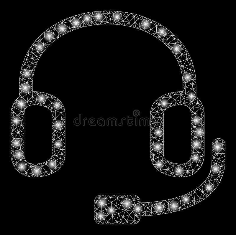 Flare Mesh Wire Frame Headset with Flare Spots Stock Vector ...
