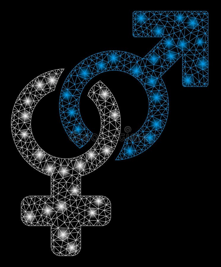Flare Mesh Wire Frame Heterosexual Symbol with Flare Spots Stock Vector ... Flare Mesh Wire Frame Heterosexual Symbol with Flare Spots Stock Vector ...
