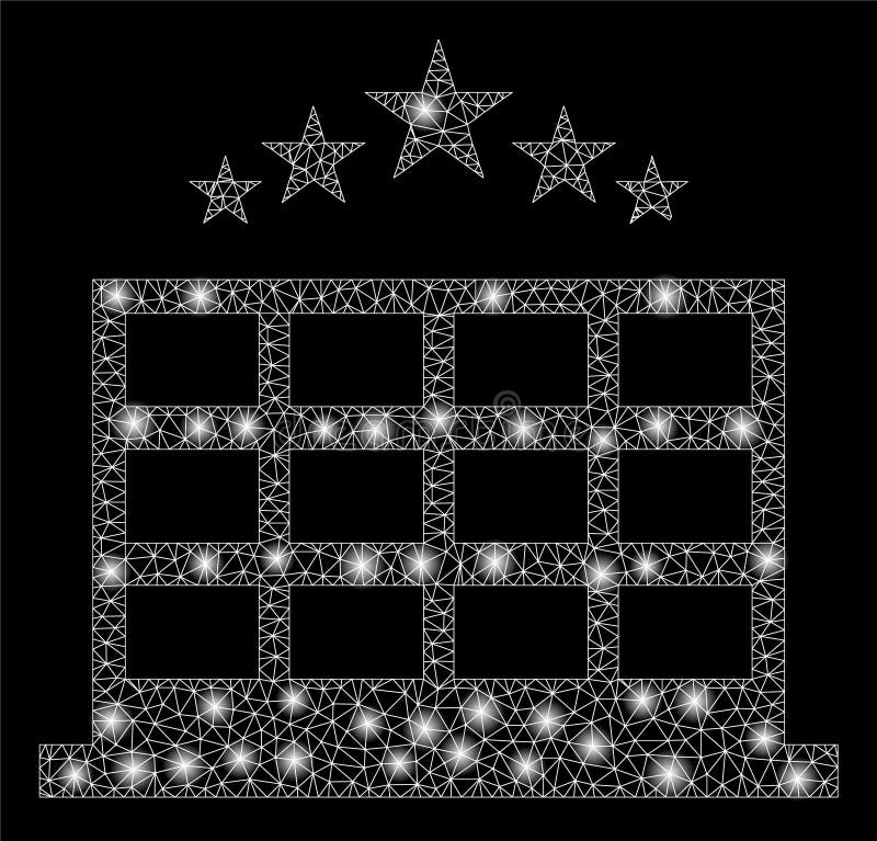 Flare Mesh Wire Frame Hotel with Flare Spots Stock Vector ...