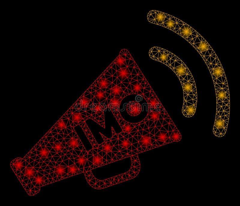 Flare Mesh Wire Frame IMO Megaphone Alert with Flare Spots Stock Vector ... Flare Mesh Wire Frame IMO Megaphone Alert with Flare Spots Stock Vector ...