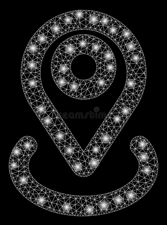 Flare Mesh Wire Frame Location with Flare Spots Stock Vector ...