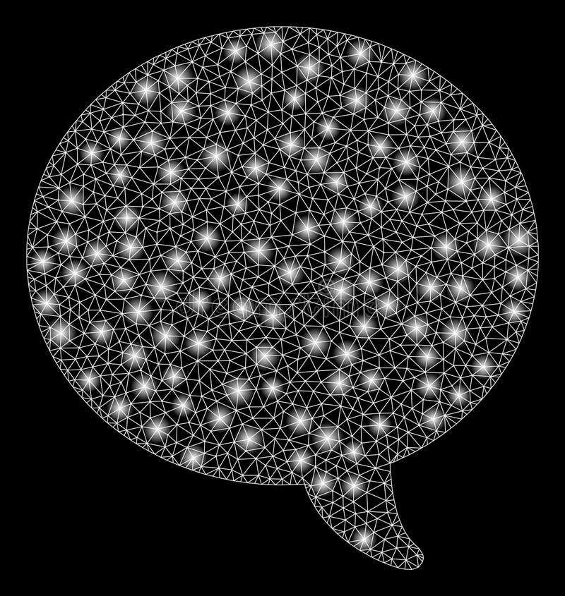 Flare Mesh Wire Frame Message Bubble with Flare Spots Stock Vector ...