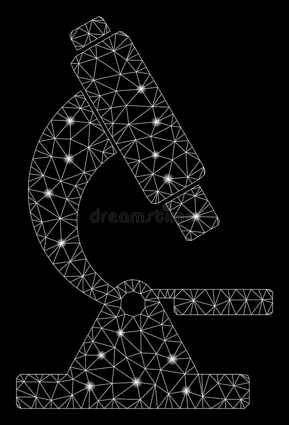 Flare Mesh Wire Frame Microscope with Flash Spots Stock Vector ...