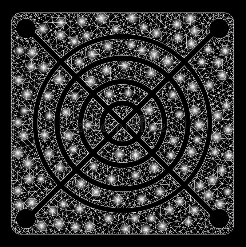 Flare Mesh Wire Frame Mining ASIC Hardware with Flare Spots Stock ...