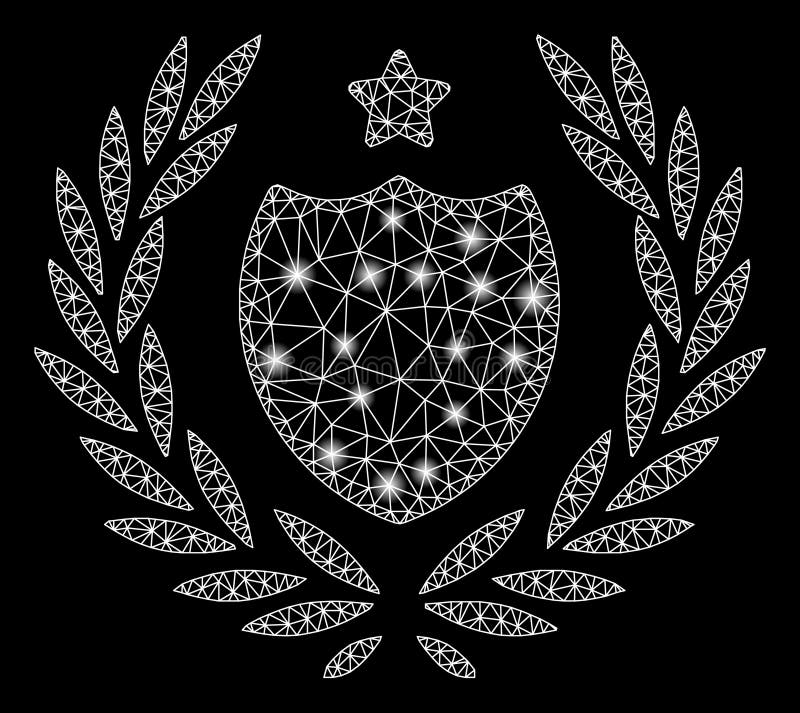 Flare Mesh Wire Frame Official Insurance Shield with Flare Spots Stock ...