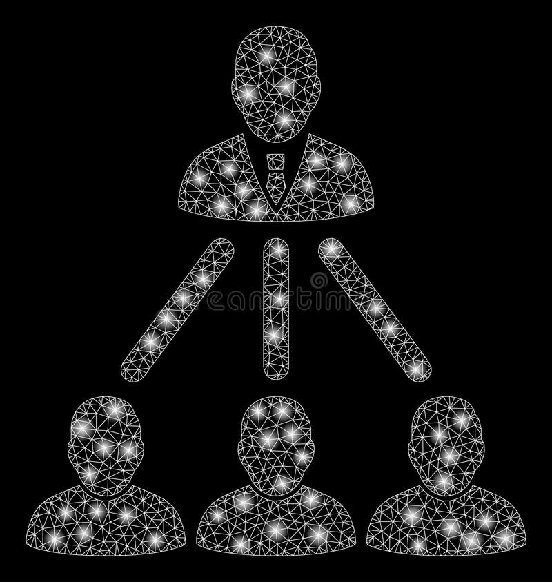 Flare Mesh Wire Frame People Organization Structure with Flash Spots ...