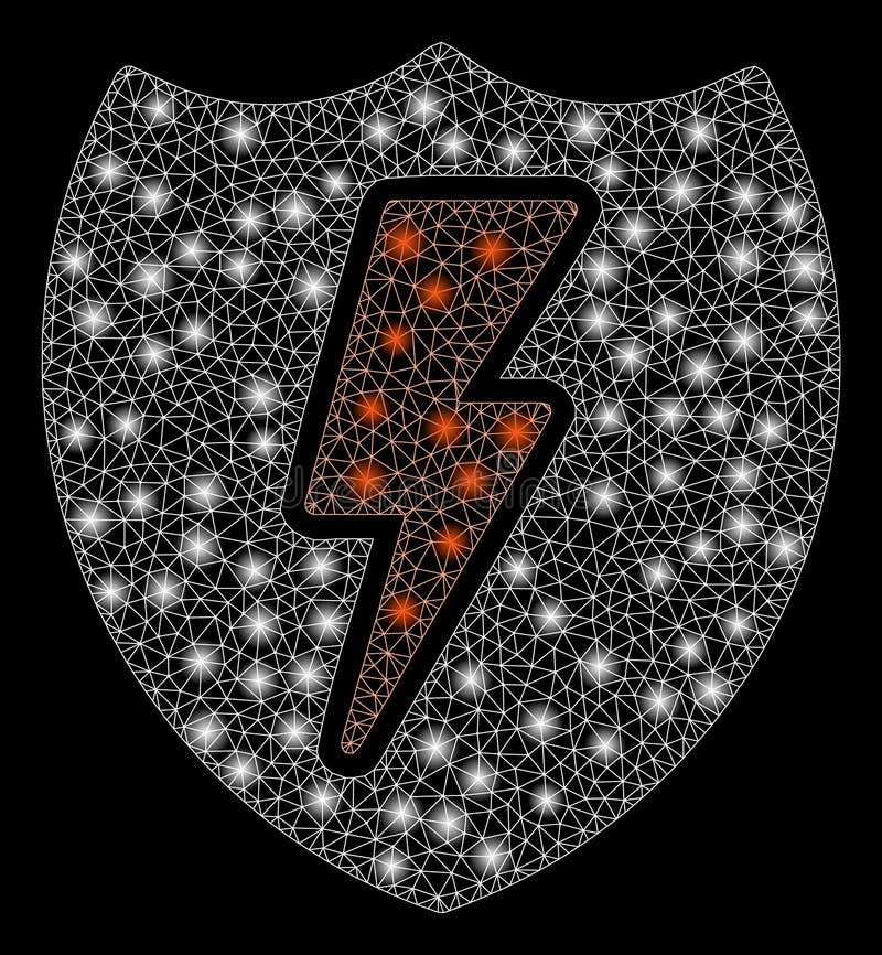 Flare Mesh Wire Frame Power Shield with Flare Spots Stock Vector ...