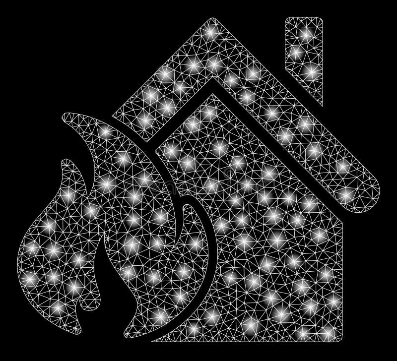 Flare Mesh Wire Frame Realty Fire Disaster with Flare Spots Stock ...