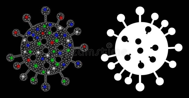 Flare Mesh Wire Frame SARS Virus with Light Spots Stock Vector ... Flare Mesh Wire Frame SARS Virus with Light Spots Stock Vector ...