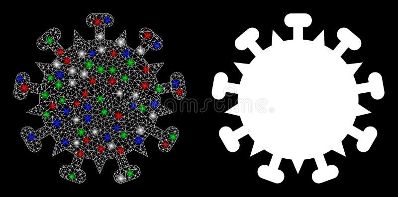 Flare Mesh Wire Frame SARS Virus with Light Spots Stock Vector ... Flare Mesh Wire Frame SARS Virus with Light Spots Stock Vector ...