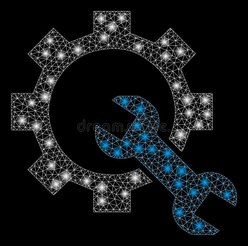 Flare Mesh Wire Frame Service Tools with Flare Spots Stock Vector ... Flare Mesh Wire Frame Service Tools with Flare Spots Stock Vector ...