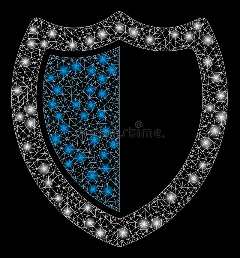 Flare Mesh Wire Frame Shield with Flare Spots Stock Vector ...