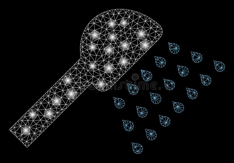 Flare Mesh Wire Frame Shower with Flare Spots Stock Vector ...