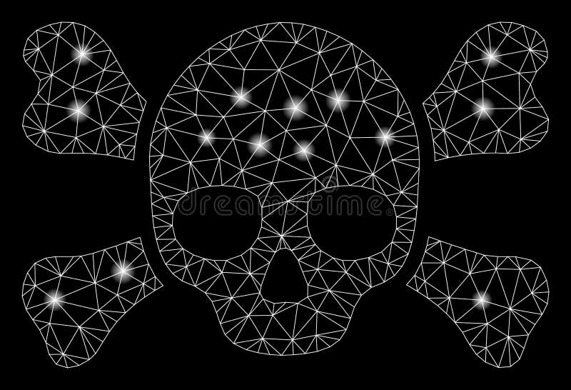Flare Mesh Wire Frame Skull Crossbones with Flare Spots Stock Vector ... Flare Mesh Wire Frame Skull Crossbones with Flare Spots Stock Vector ...