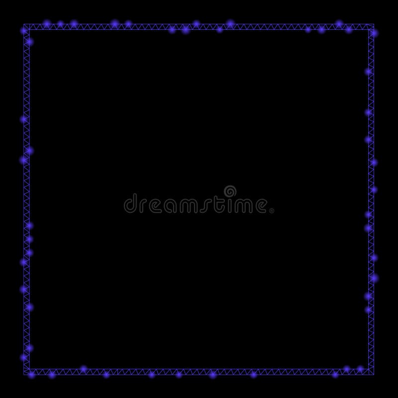 Flare Mesh Wire Frame Square Frame with Flare Spots Stock Vector ...