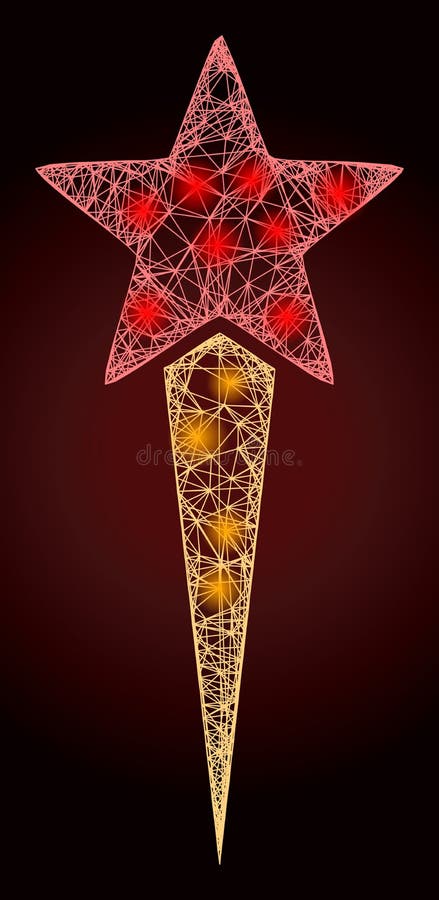 Flare Net Mesh Star Start with Glare Spots Stock Vector - Illustration ...