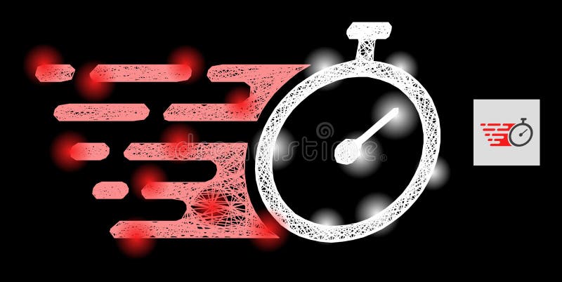 Flare Net Mesh Time Tracker with Lightspots Stock Vector - Illustration ...