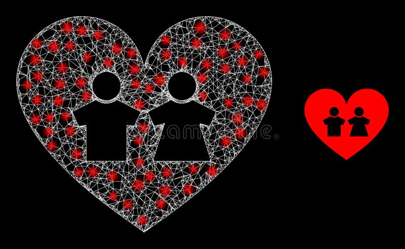 Flare Net Romantic Heart with Colorful Light Spots Stock Vector ...