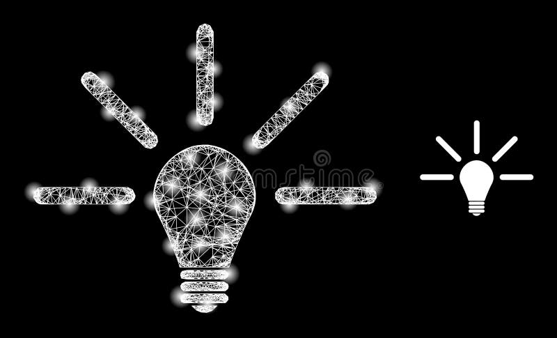 Flare Network Bulb Light with Color Glare Spots Stock Vector ...