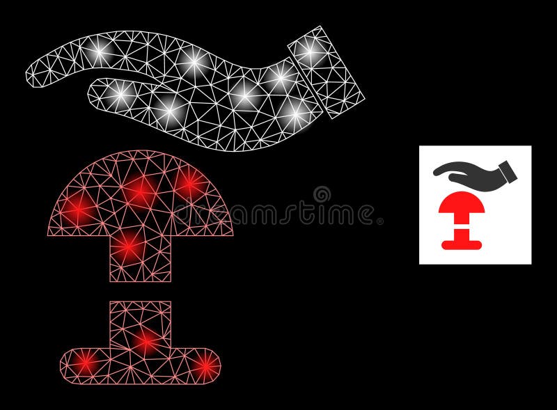 Flare Network Press Alarm Button Icon with Glare Lightspots Stock ...