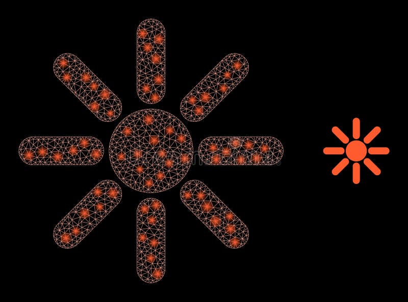 Flare Network Handshake Icon with Constellation Color Light Spots Stock ...