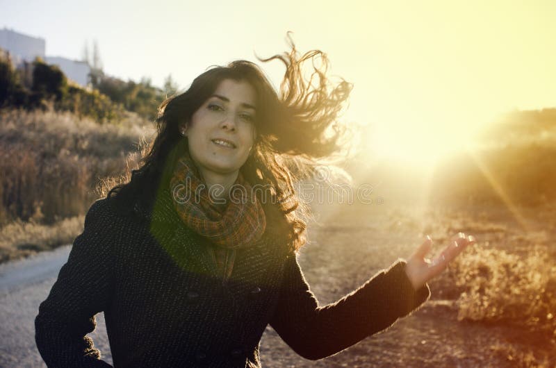 Flare portrait stock image. Image of human, brown, enjoyment - 35842865