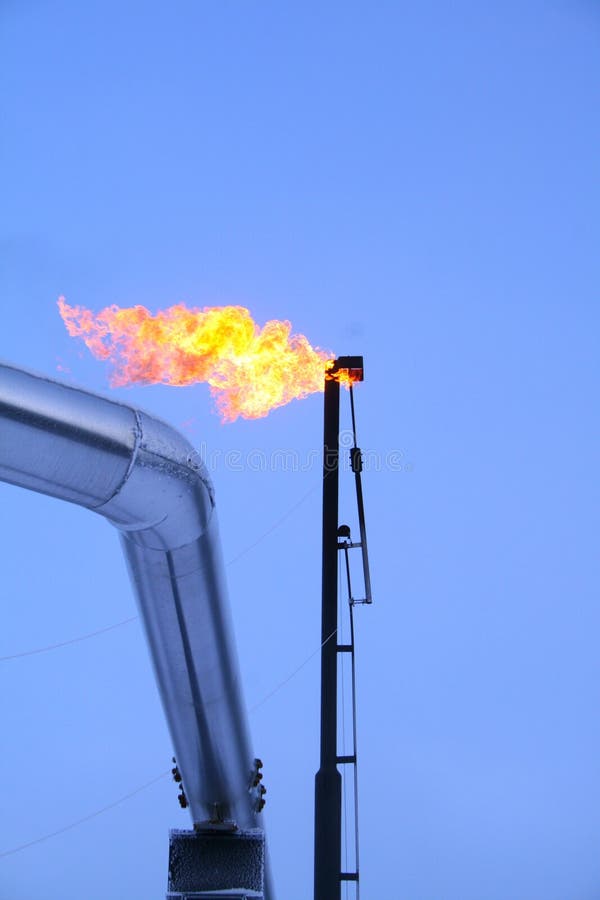 Flare Stack with Pipe on Left Stock Photo - Image of boom, petrol: 3694386