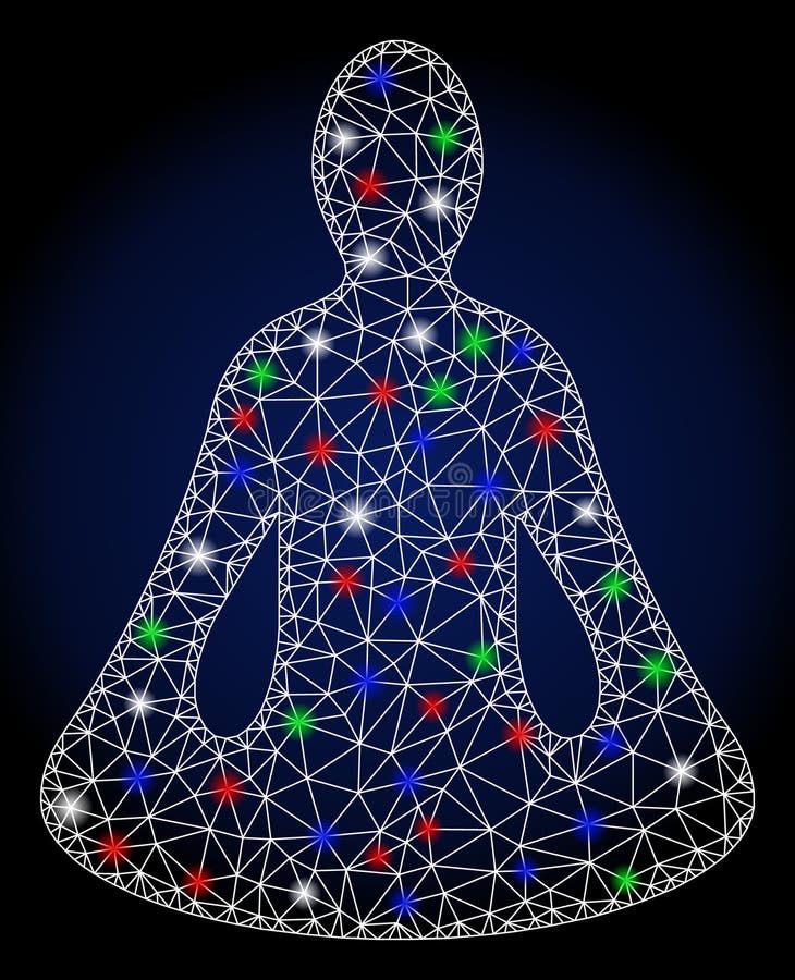 Flare Mesh 2D Yoga with Flare Spots Stock Illustration - Illustration ...