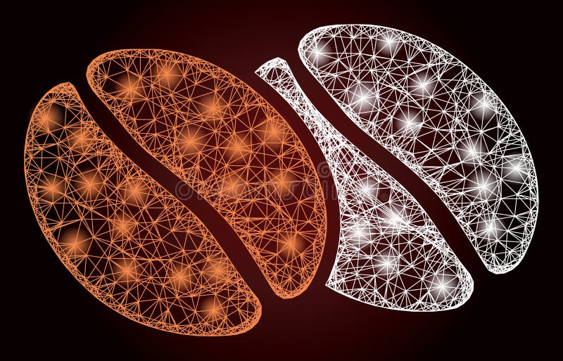 Bright Hatched Mesh Coffee Beans with Light Spots Stock Vector ...