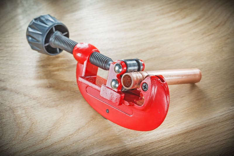 Flared Pipes Pipe Cutter on Wooden Board Stock Photo - Image of ...