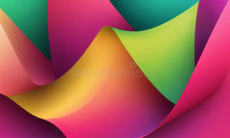 Flared Shapes in Fuchsia Green Stock Image - Image of texture ...