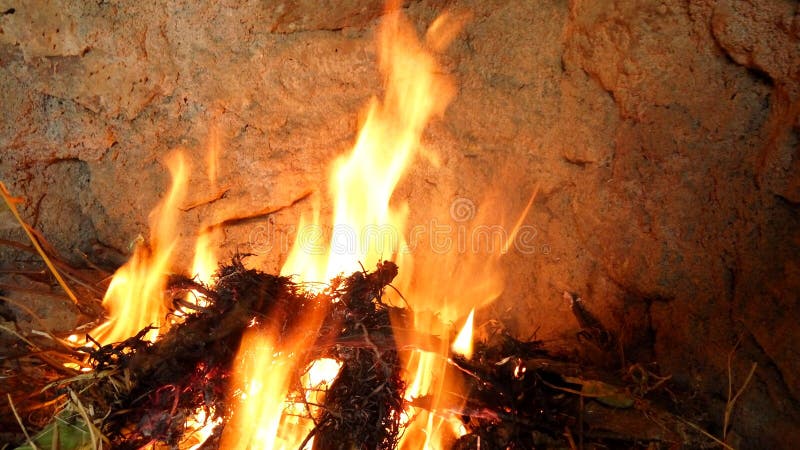Flaring Flames Against a Blue Sky Stock Photo - Image of dangerous ...