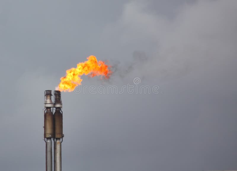 Flaring Natural Gas stock photo. Image of flaming, burning - 15666366