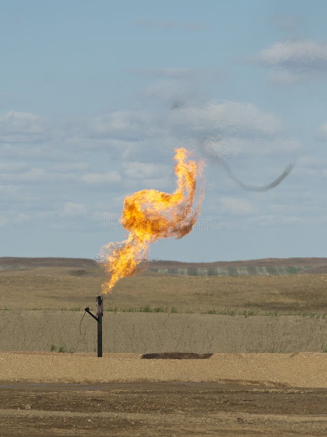 Flaring Natural Gas stock photo. Image of fire, drilling - 37438896