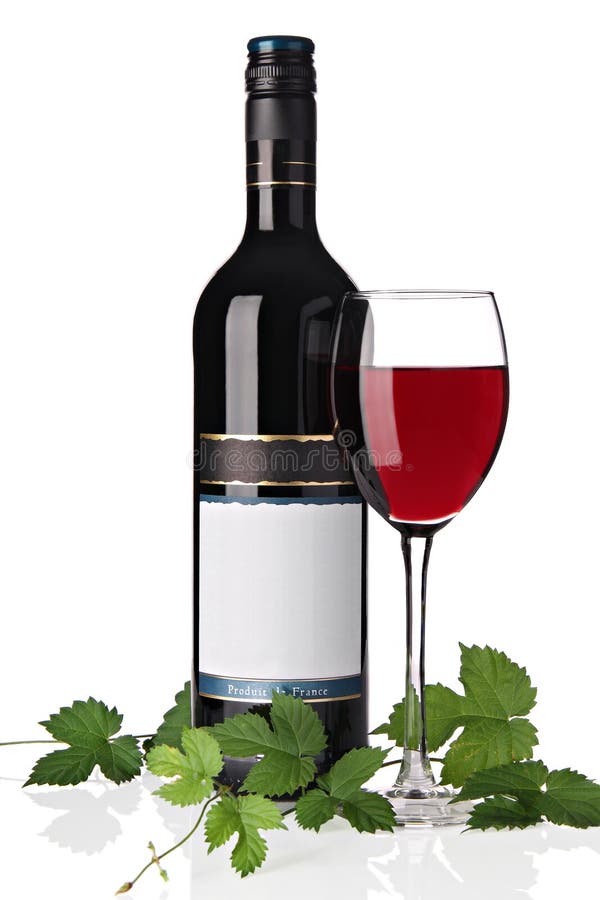 Flasche Rotwein Mit Weinglas Stockbild - Bild von begrifflich, feiern ...