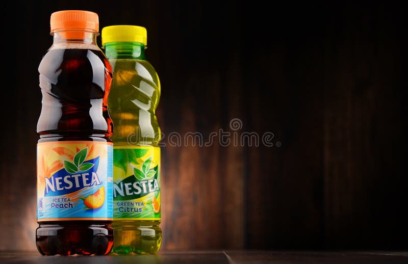 Flaschen Nestea-Eistee Produzierten Durch Nestle Redaktionelles ...